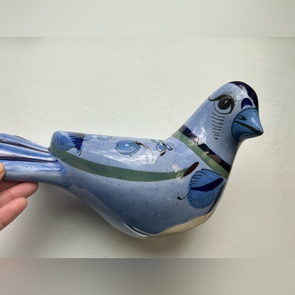 Tonala | Art | Vintage Tonala Mexican Pottery Blue Green Ceramic Bird Hand Painted | Poshmark